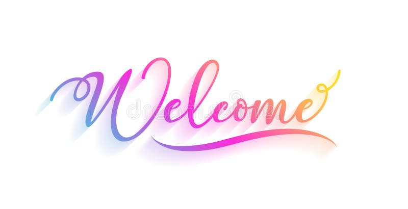 Stylish Welcome Lettering Banner Join with Joy and Happiness Stock ...