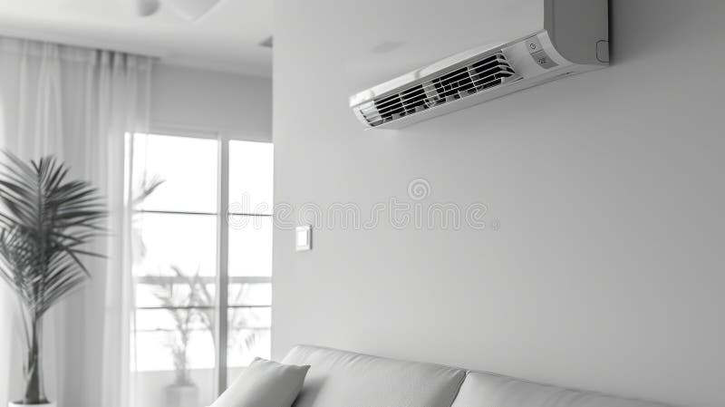 Stylish White AC Unit with Vent, Adding a Touch of Elegance To Any ...