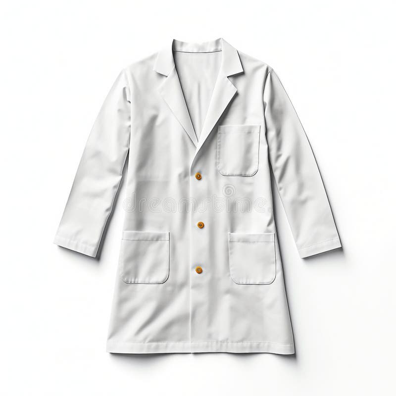 Stylish White Lab Coat with Functional Pockets Created with Generative ...