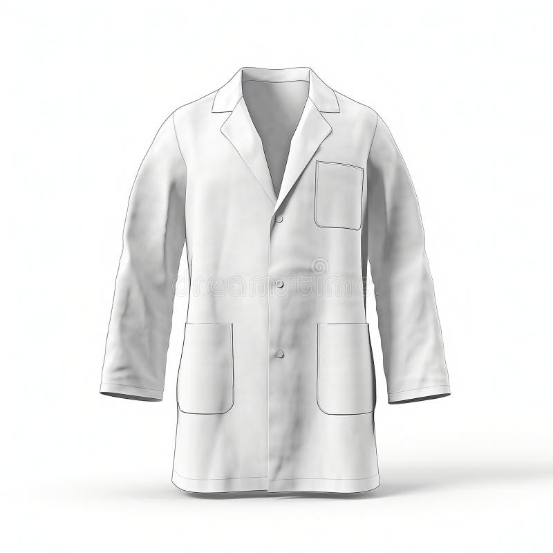 Stylish White Lab Coat with Functional Pockets Created with Generative ...