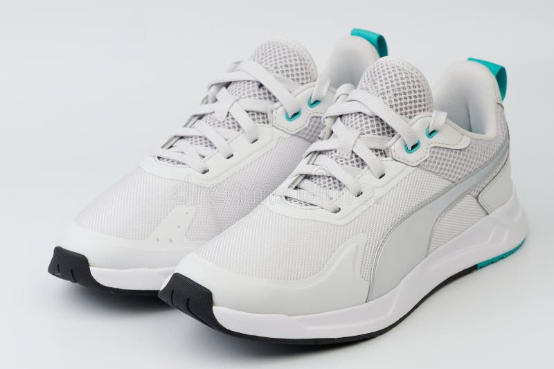 Stylish white sport shoes stock image. Image of shoe - 354963277