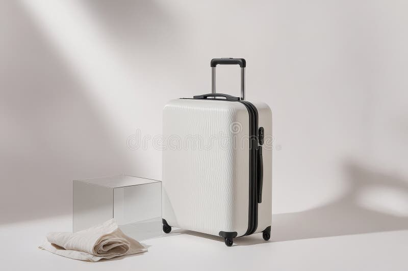 A White Suitcase with an Apple Logo on it. Generative AI Image. Stock ...