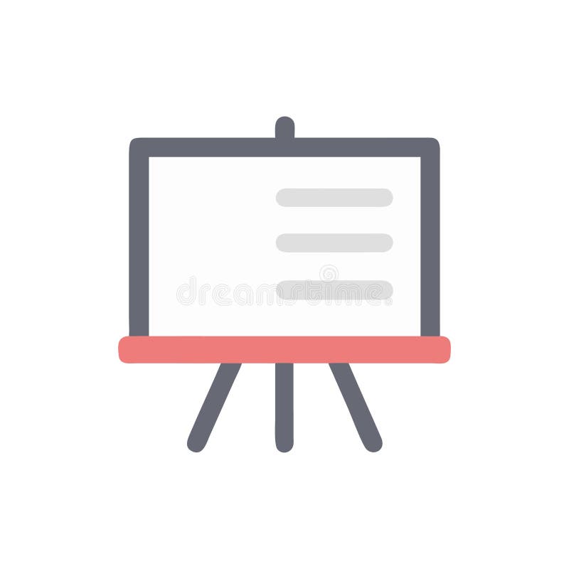 Stylish Whiteboard Icon for Classrooms Stock Illustration ...
