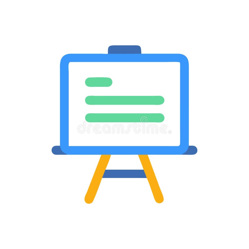 Stylish Whiteboard Icon for Planning Stock Illustration - Illustration ...