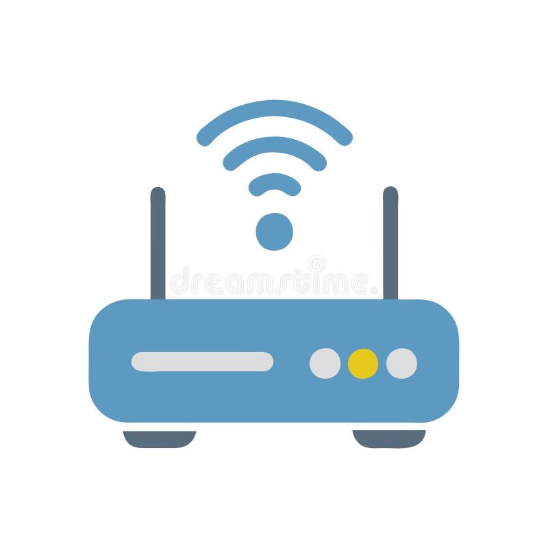 Stylish Wi-Fi Router for Unique Designs Stock Vector - Illustration of ...