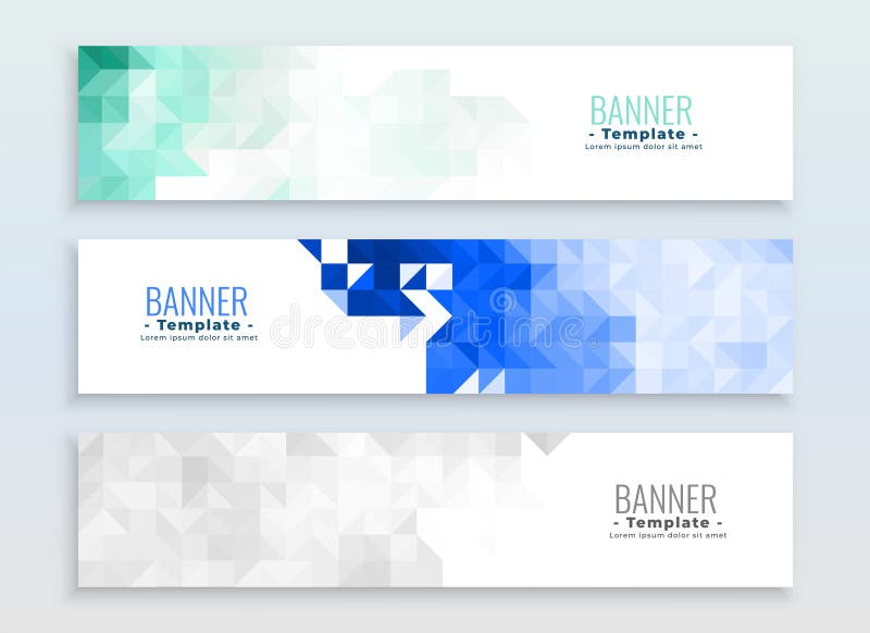 Stylish Wide Web Header Layout in Set for Corporate Promotion Stock ...
