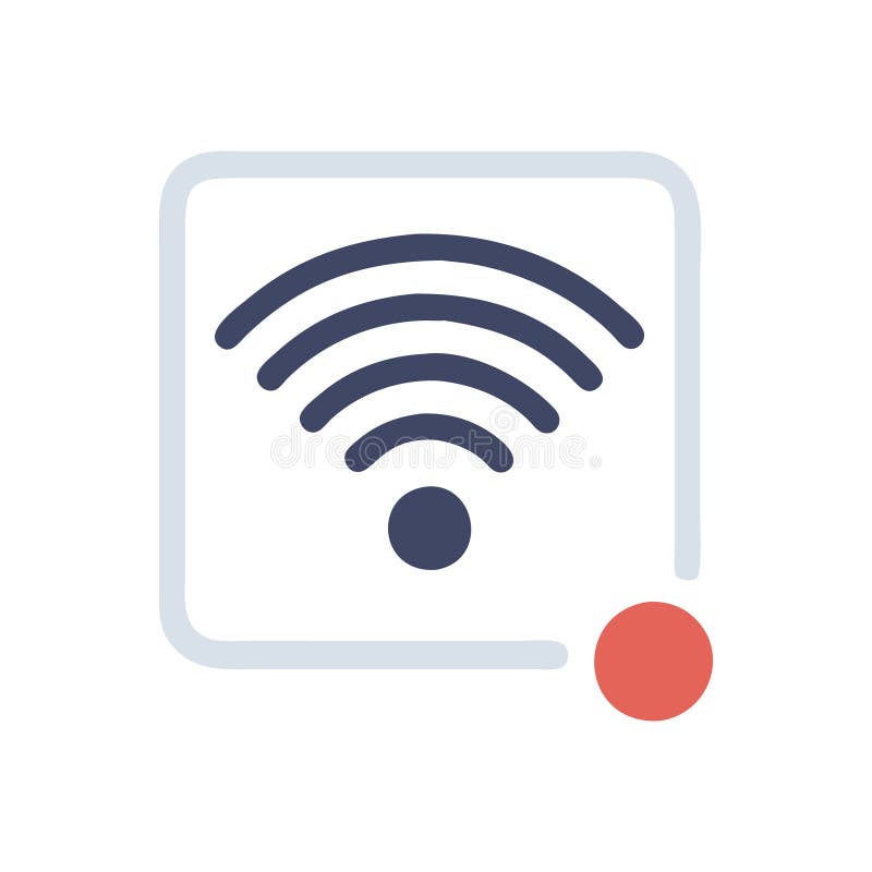 Stylish WiFi Connection Icon for Networking Stock Vector - Illustration ...