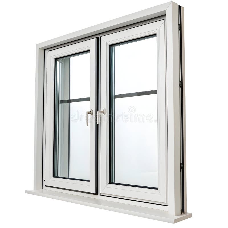 Stylish Window Isolated on White Background Stock Illustration ...