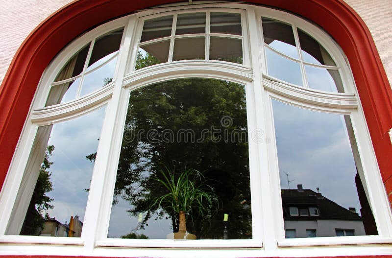 Stylish window stock image. Image of reflection, blue - 97600317