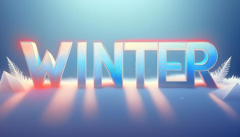 Stylish Winter Typography Featuring Modern Sans Serif Font with Subtle ...