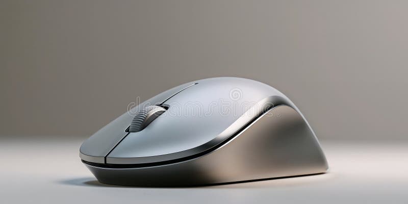 Stylish Wireless Mouse with Smooth Edges and Lighting Stock Image ...