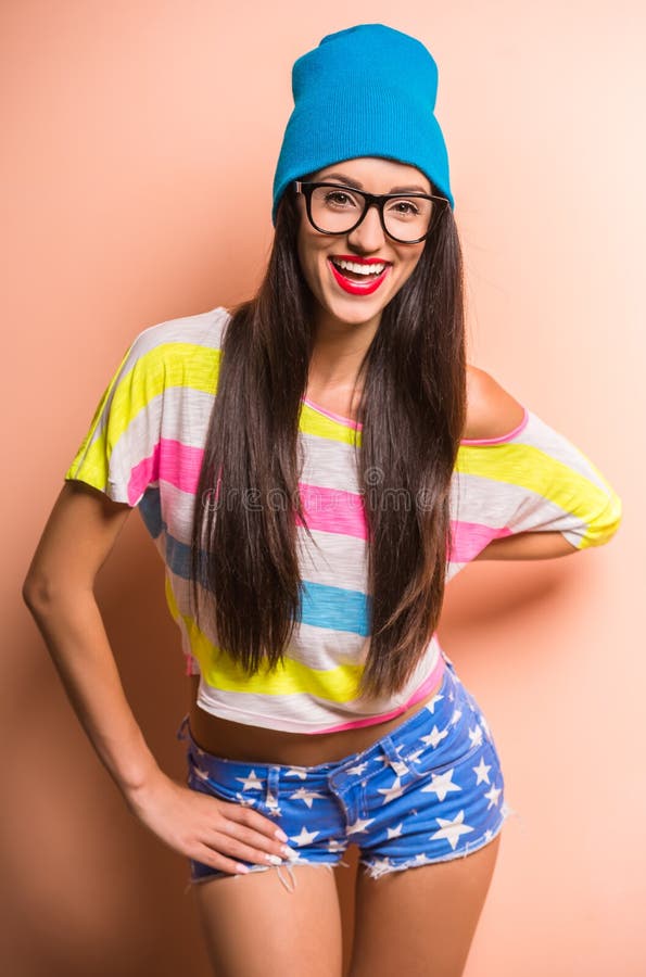 Stylish woman stock photo. Image of cool, clothing, feelings - 59796162