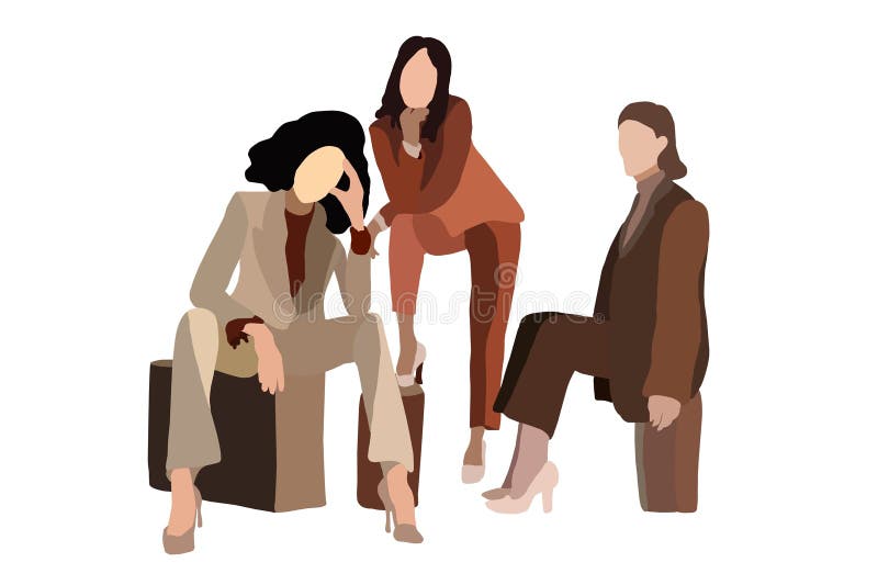 Stylish Women Characters on White - Versatile Vector Illustration Stock ...