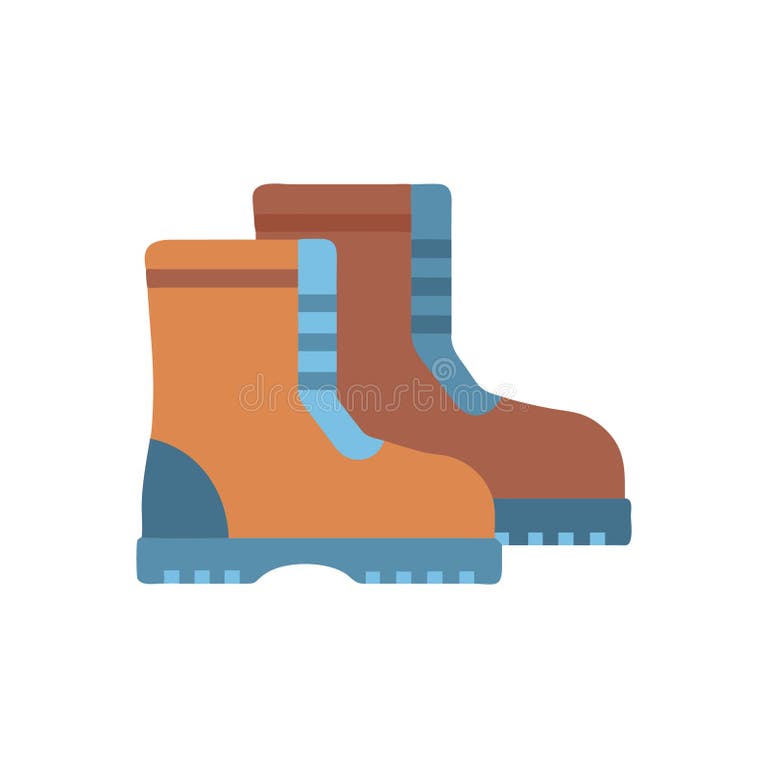Stylish Work Boots Graphic for Designers Stock Illustration ...