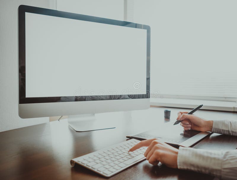 Desktop computer stock image. Image of screen, computer - 59737703