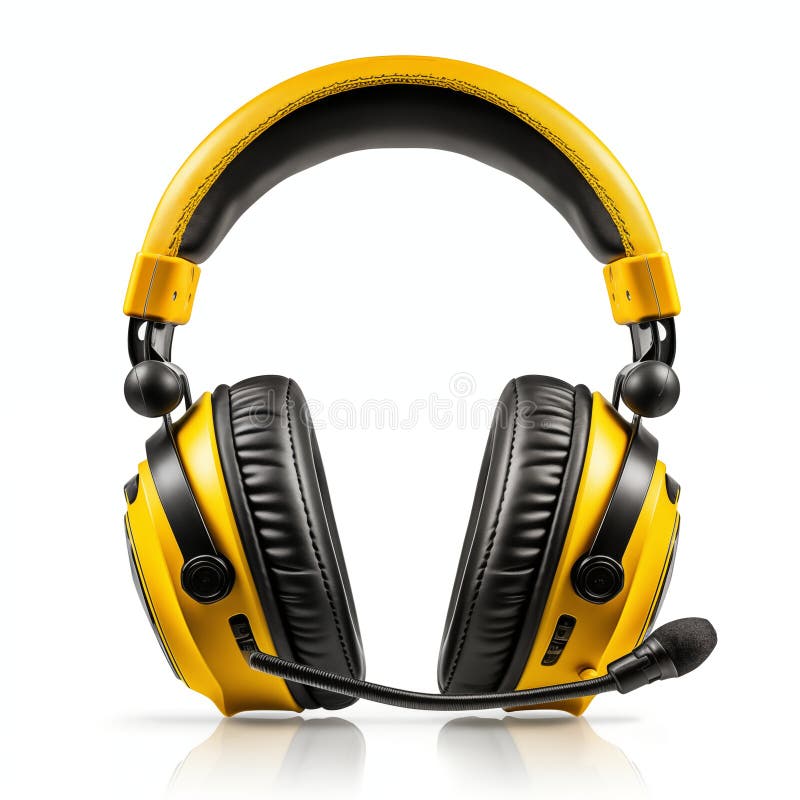 Stylish Yellow Gaming Headset with Black Padding and Adjustable ...