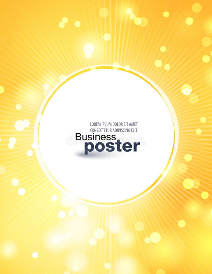 Stylish Yellow-orange Poster Stock Vector - Illustration of advertise ...