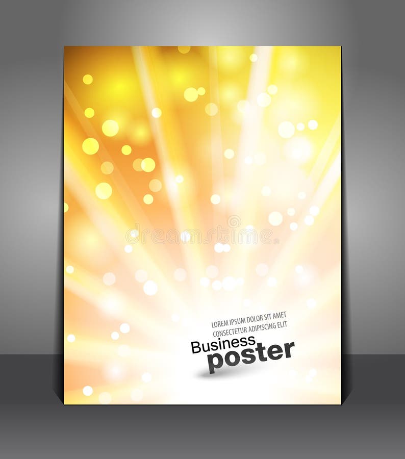 Stylish Yellow-orange Poster Stock Vector - Illustration of advertise ...