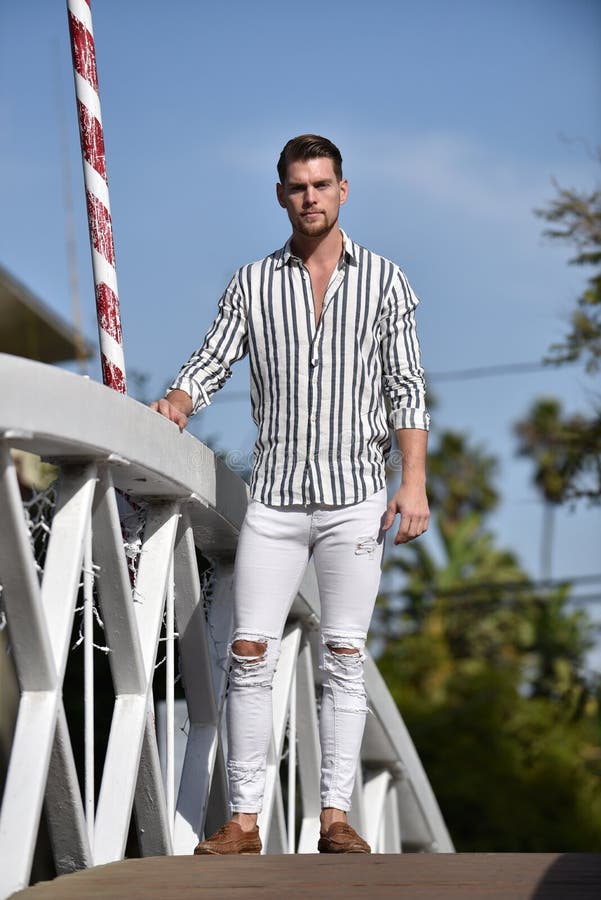 Stylish young man outdoors stock image. Image of outdoor - 166136973