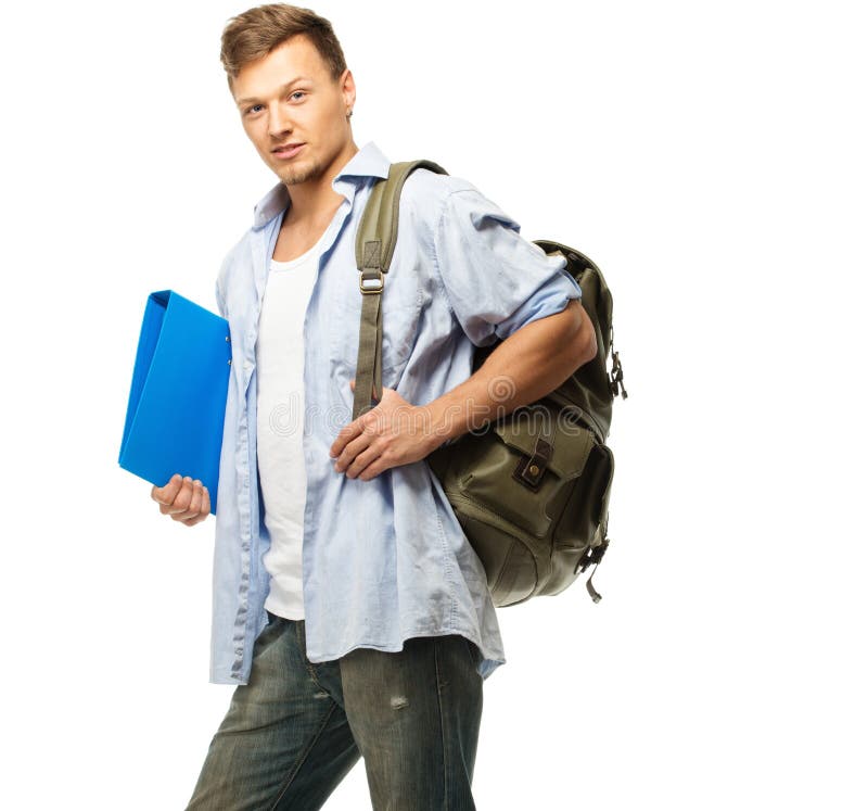 Young student stock image. Image of laugh, teen, backpack - 22626027