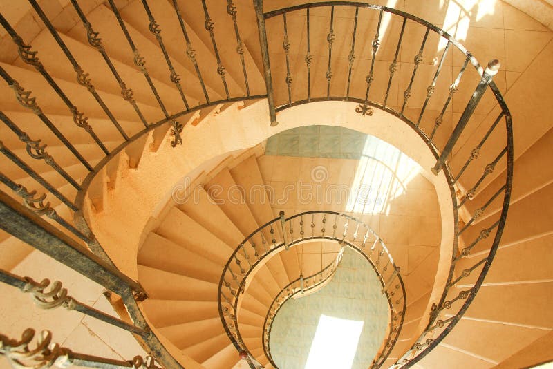 Stylishly Beautiful Circular Staircase Background Stock Image - Image ...