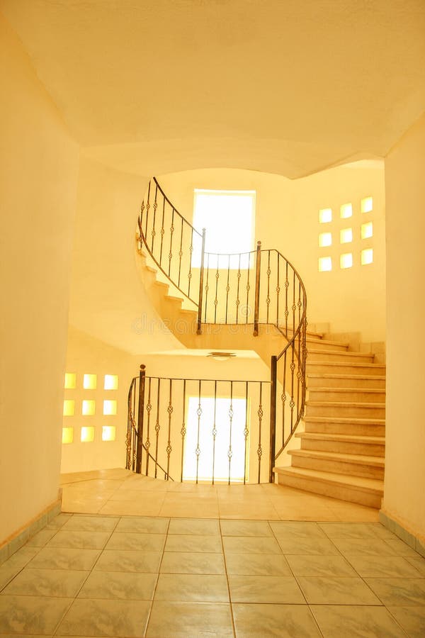 Stylishly Beautiful Stairs Circular Building Background Stock Image ...