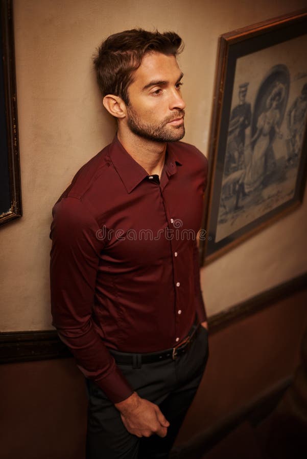 Stylishly Confident. a Handsome and Confident Young Man. Stock Photo ...