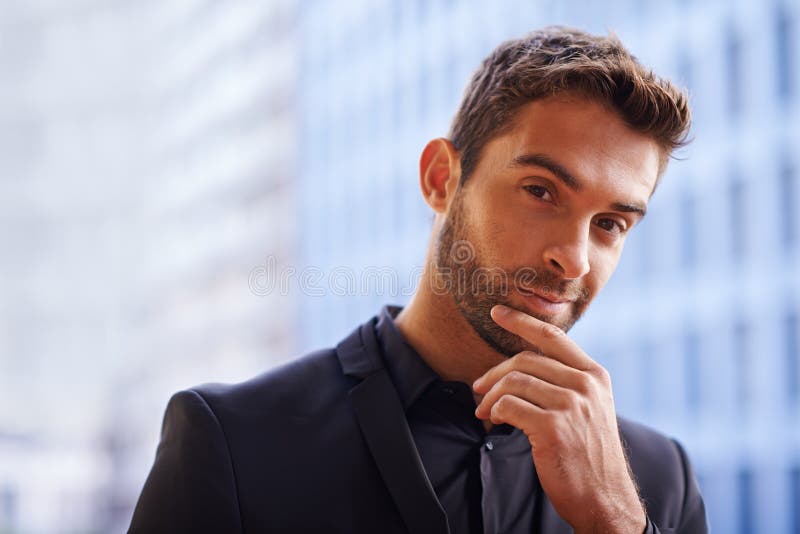 Stylishly Confident. a Handsome and Confident Young Man. Stock Image ...