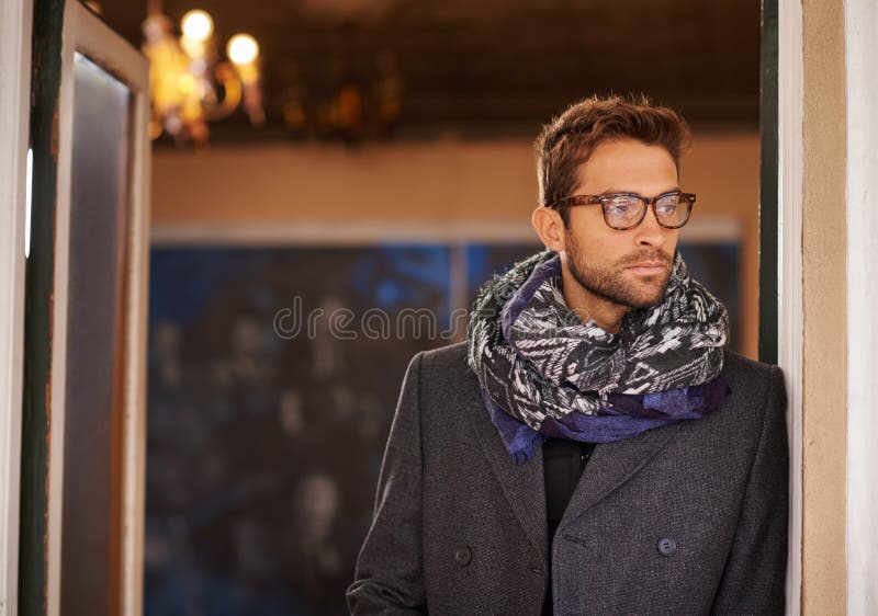 Stylishly Confident. a Handsome and Confident Young Man. Stock Photo ...