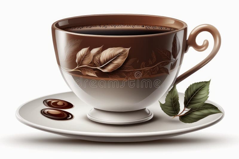 Stylishly Simple Coffee Cup Vector. Generative Ai Stock Illustration ...