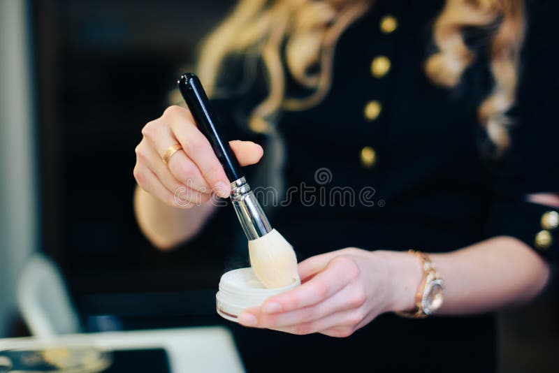 Stylist Working in a Beauty Salon and a Nice Lady Stock Photo - Image ...