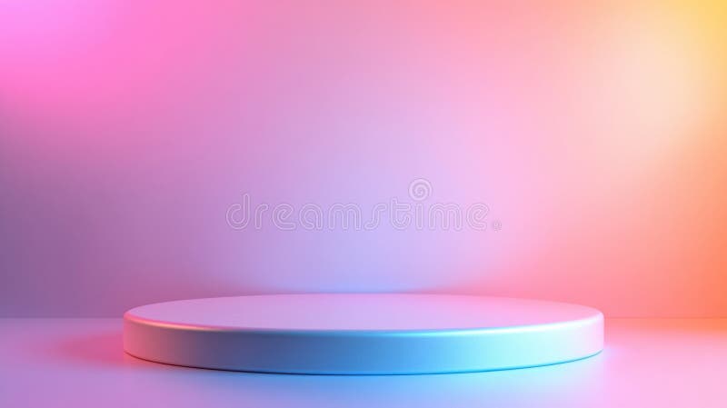 Stylize Product Placement Backdrop, Stylized Blank Podium with a Smooth ...