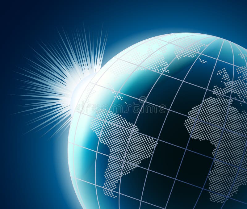 Stylized 3D vector globe stock vector. Illustration of backgrounds ...