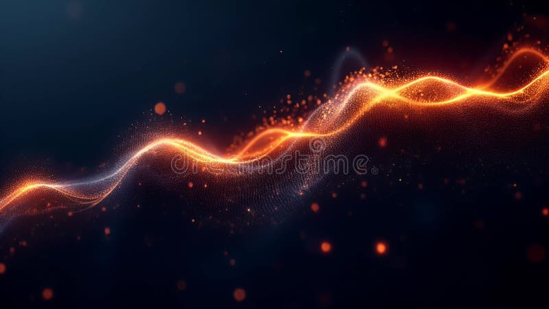 Stylized Abstract Growth Graph Visualization with Vibrant Orange and ...
