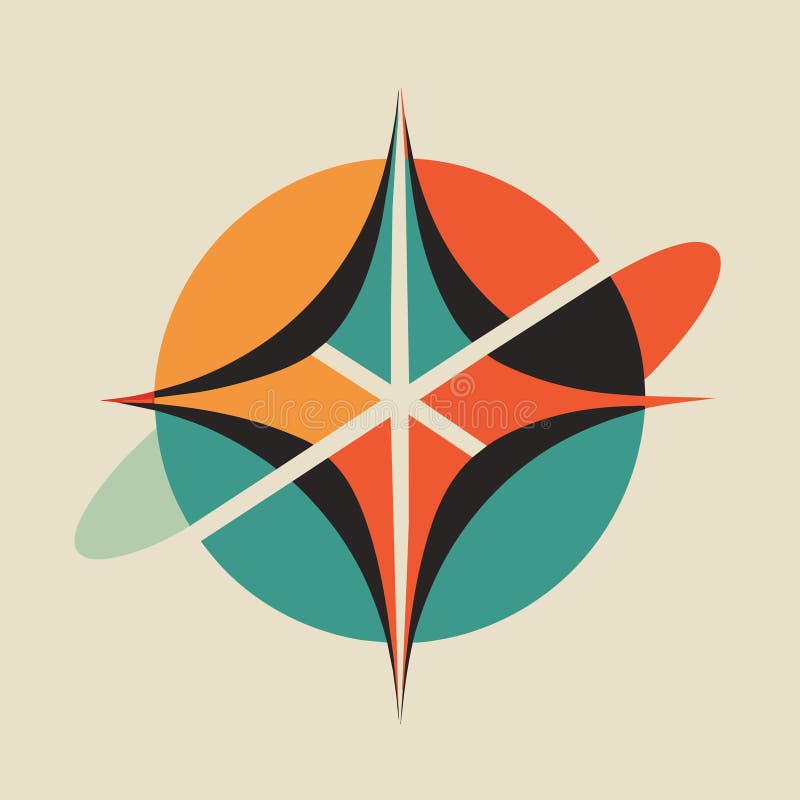 A Stylized, Abstract Logo Featuring a Four-pointed Star Shape within a ...