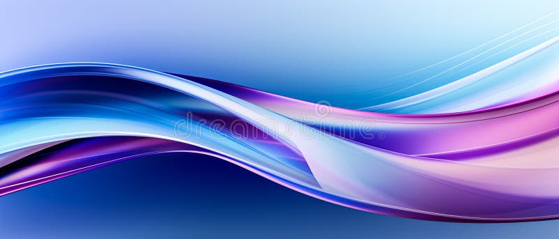 Stylized Abstract Waves in Blue and Pink, Light Silver and Violet ...