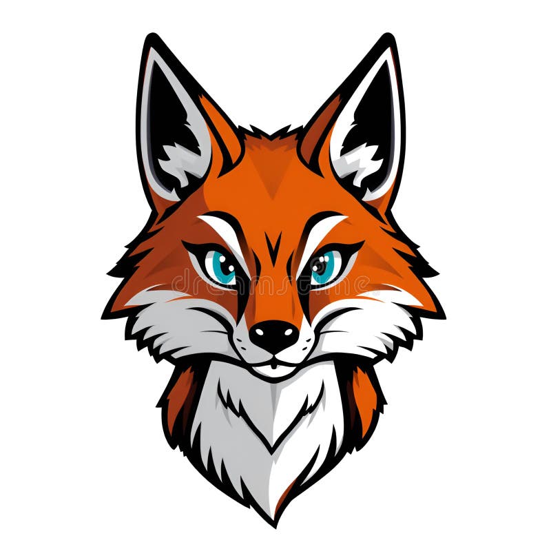 Stylized AI Created Fox Character Logos Stock Photo - Image of created ...