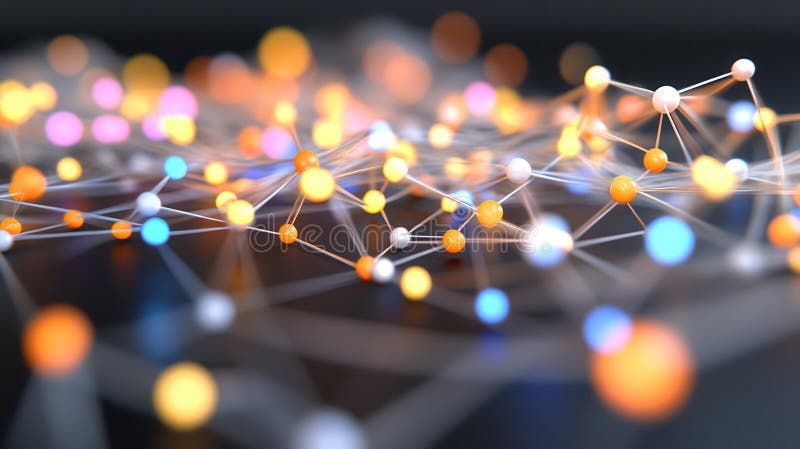 Stylized AI Decision Tree with Glowing Nodes and Color-coded ...