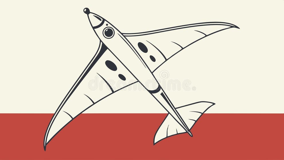 Stylized Airplane Illustration in Flight Vector Design Generative AI ...