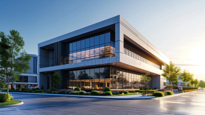 Stylized Altered Generic Corporate Modern Office Building Stock Photo ...