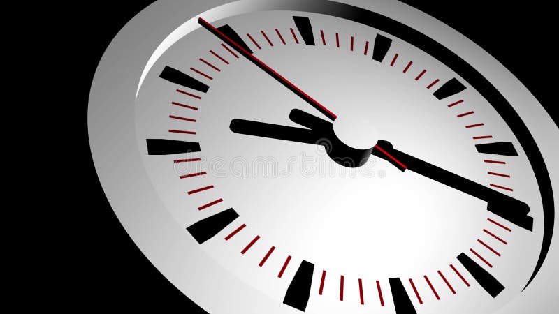 Clock Face in Perspective View Stock Footage - Video of rotate, modern ...
