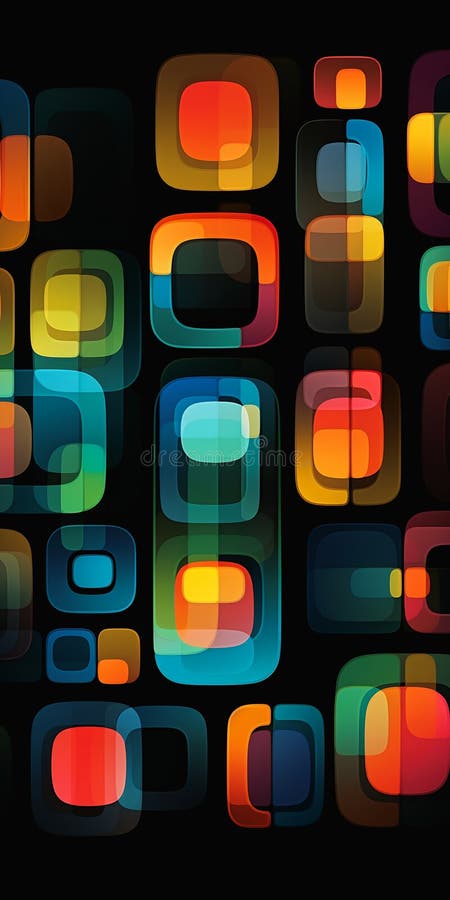 Stylized Android Night Shapes Stock Illustration - Illustration of ...