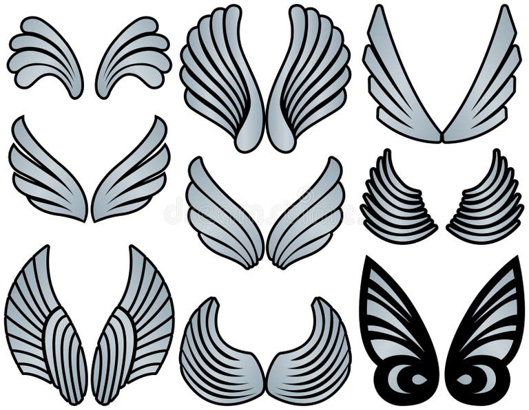 Stylized Wings Stock Illustrations – 11,343 Stylized Wings Stock ...