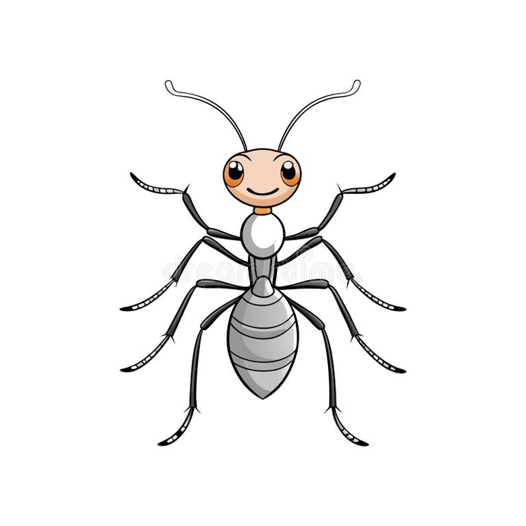 Stylized Ant for Creative Coloring Stock Image - Illustration of ...