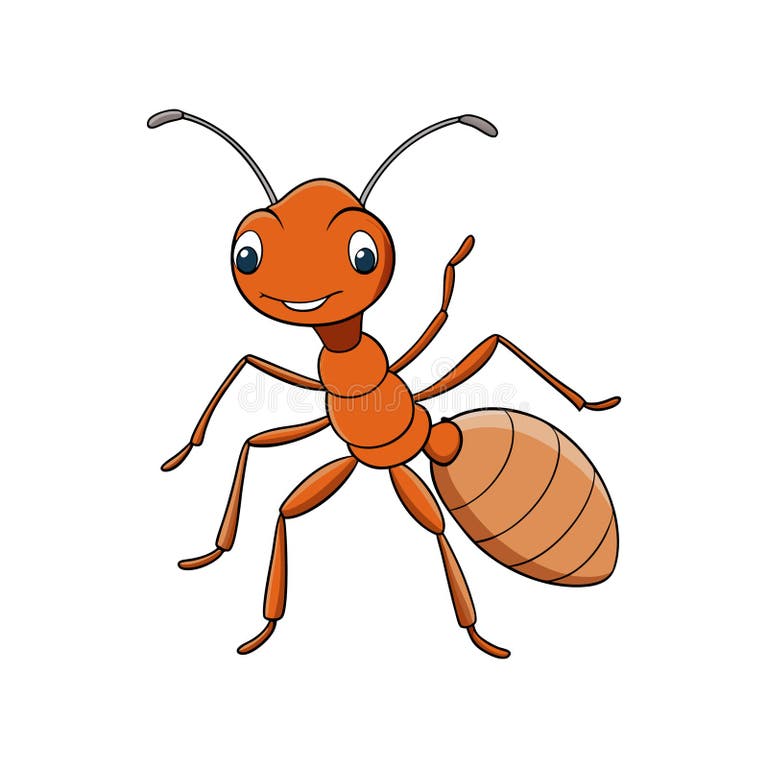 Stylized Ant for Creative Coloring Stock Image - Illustration of funny ...