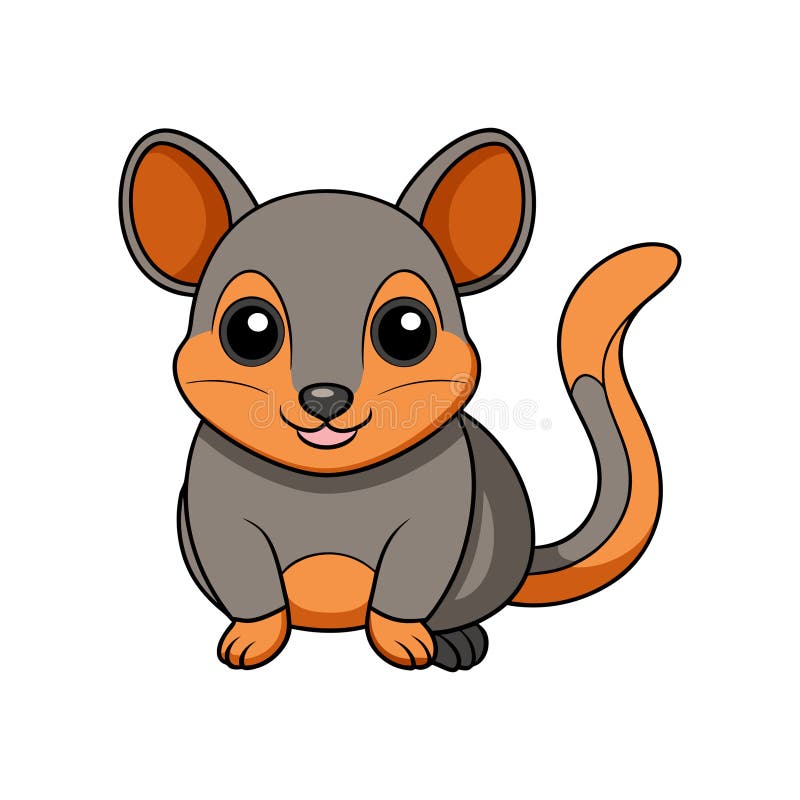 Stylized Antechinus for Creative Coloring Stock Illustration ...