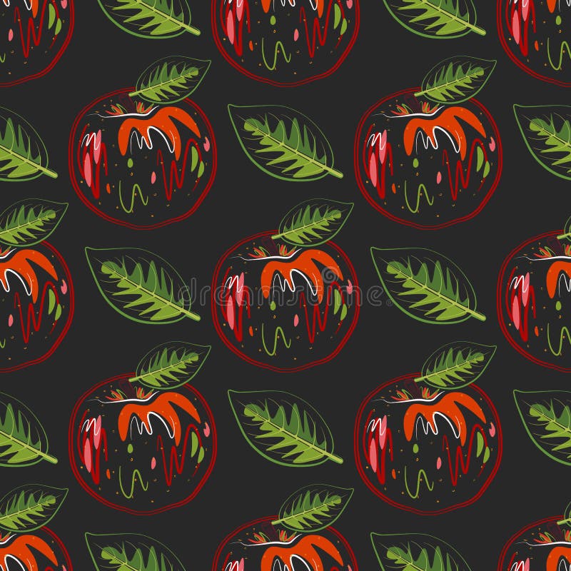 Stylized Apple Tree stock illustration. Illustration of stylized - 24799384