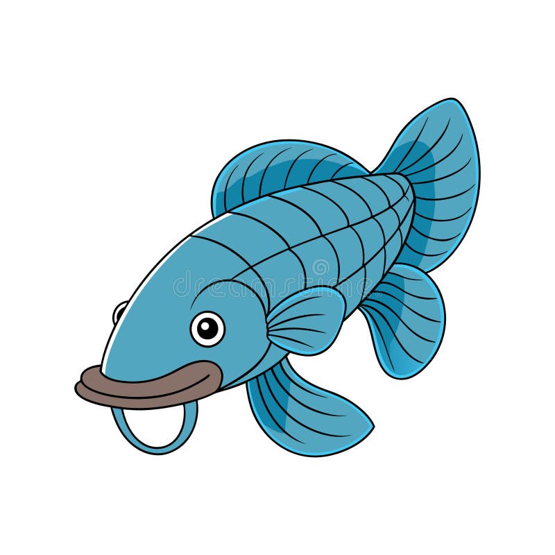 Stylized Arapaima for Creative Coloring Stock Image - Illustration of ...