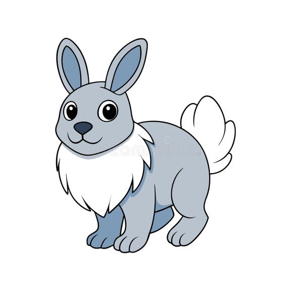 Stylized Arctic Hare for Creative Coloring Stock Image - Illustration ...