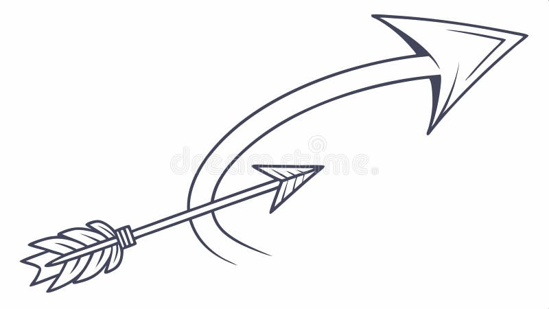 Stylized Arrow Curving Upwards Illustration Vector Design Generative AI ...